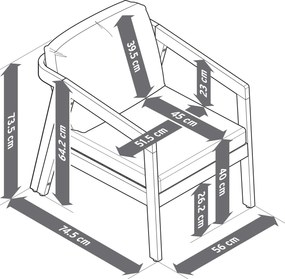 Tchibo - Zahradní sedací souprava s textilním výpletem - barva: hnědá