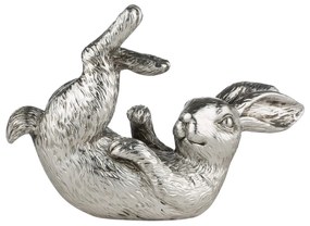 Dekorační králík SEMINA, ležící na zádech, výška 12 cm