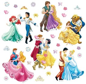 Samolepicí dekorace Princezny a princové DKS1081 - 30 x 30 cm