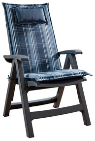 Donau, polstry, polstry na židli, vysoké opěradlo, zahradní židle, polyester 50 x 120 x 6 cm