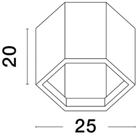 Designové stropní svítidlo Samba 20 černé