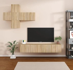 vidaXL 7dílný set TV skříněk kompozitní dřevo [3114508] Barva: dub sonoma