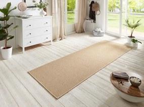 Behúň Nature 104271 Beige – na von aj na doma, 80x250, béžová, chodba / predsieň, BT Carpet
