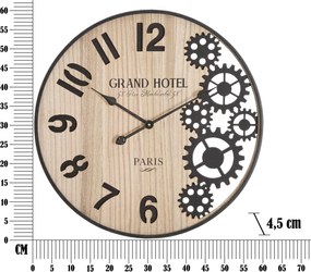 Nástěnné hodiny Grand 60 cm hnědé/černé