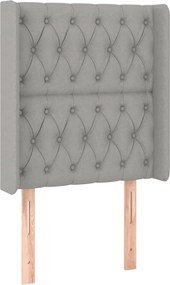Box spring postel s matrací a LED světle šedá 80x200 cm textil 3139069
