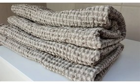 Wooline Jemný vaflový ručník, béžový