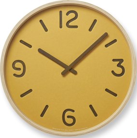 Nástěnné hodiny Thomson Paper 30,5 cm žluté