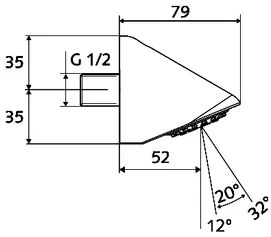 Schell - Sprchová hlavice anti-vandal, chrom 018210699