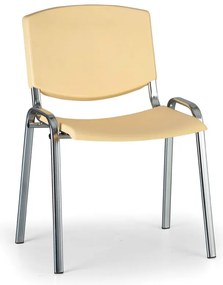 Konferenční židle Design - chromované nohy, žlutá