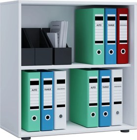 VCM Kancelářský regál »Lona«, vhodný pro vaše pracovní místo. (bez dvířek, bílá)