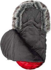 Luxusní fusak s kožíškem New Baby červený