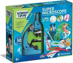 CLEMENTONI SciencePlay Super Mikroskop / Vědecká sada / zvětšení až 12