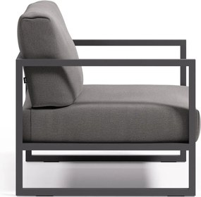 Tmavě šedé kovové zahradní křeslo Comova – Kave Home