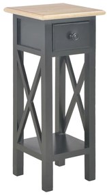 Odkládací stolek černý 27 x 27 x 65,5 cm dřevo - Default Title