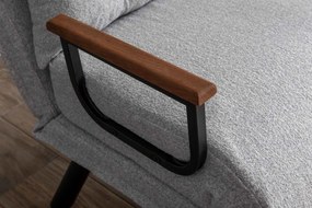 Designové rozkládací křeslo Hilarius II šedé