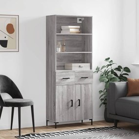 Skříň highboard šedá sonoma 69,5 x 34 x 180 cm kompozitní dřevo 3200519