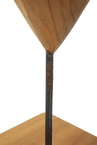 Dřevěná dekorace Dobu 37 cm hnědá