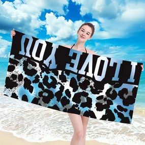 Plážový ručník I LOVE YOU Šířka: 100 cm | Délka: 180 cm