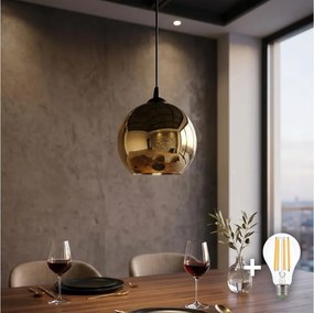 LED Lustr na lanku CUBUS pr. 25 cm 1xE27/15W/230V