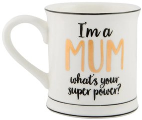 Porcelánový hrnek Sass &amp; Belle Super Mum, 400 ml