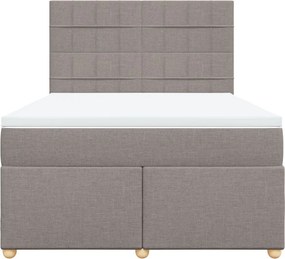 Box spring postel s matrací taupe 140x200 cm textil 3291307