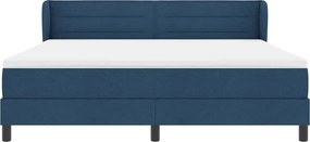 Postel s boxspringem s čelo Modrá 180 x 200 cm textil 3339981