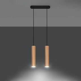 Sollux Lighting Dřevěná závěsná lampa LINO 2