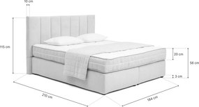 Šedá boxspring postel 180x200 cm Olia Bold Line – Bonami Selection