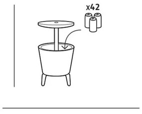 Plastový kulatý zahradní stolek se zásobníkem na led ø 49,5 cm Cool – Keter