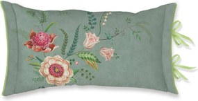 Pip Studio polštář Everbloom 35 x 60 cm - zelený (Dekorační polštář s motivem květin)