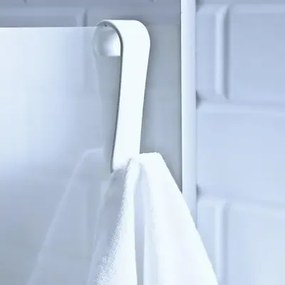 MSV závěsný háček na sprchovou zástěnu bílý / plast