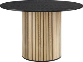 XXXLutz JÍDELNÍ STŮL, dub, přírodní barvy, černá, 120/120/75 cm MID.YOU - Jídelní stoly - 001769018202