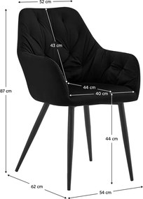 Designové křeslo, černá Velvet látka, VERIO NEW
