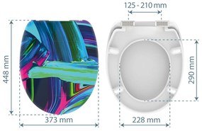 Eisl Sanitär WC prkénko Duroplast Soft Close Neon Paint 82191