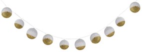 Atmosphera for Kids Girlanda s 10 LED koulemi bílá se zlatými flitry