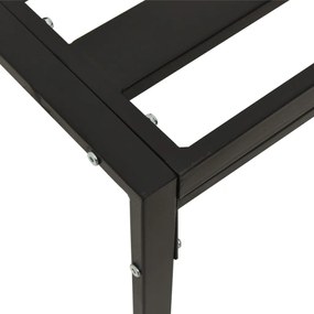Zahradní konferenční stolek černý 60 x 60 x 35 cm ocel - Default Title
