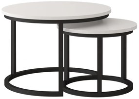 Konferenční stolek Lorento, bílá (černá konstrukce)
