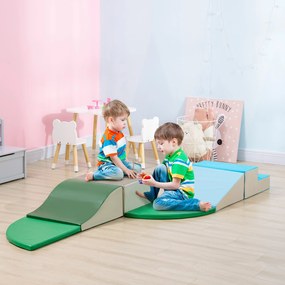HOMCOM Set 6 Pěnových Bloků pro Děti – Velké Stavební Bloky pro Hraní a Učení - Multicolor
