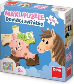 Dino První hraní Domácí zvířátka maxi puzzle 15 dílků