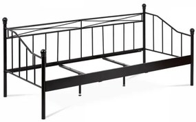 Kovová postel 90x200, černá matná, BED-1905 BK