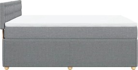Box spring postel s matrací světle šedá 140 x 190 cm textil 3289765