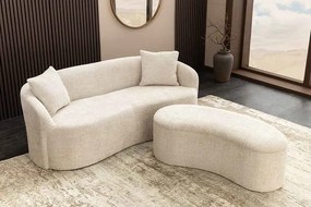 Designová 2-místná pohovka Vardinon 178 cm šampaňská béžová