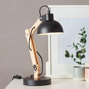 Brilliant 98979/06 Stolní lampa MODA černá + dřevo