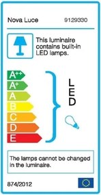 Nástěnné svítidlo NOVA LUCE SAGE E27 + LED na čtení 3000K 9129330 bez žárovky