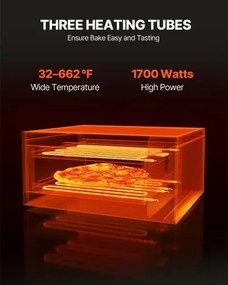 Komerční stolní pizza pec Elektrická trouba na pizzu pro 40,6 cm pizzu uvnitř