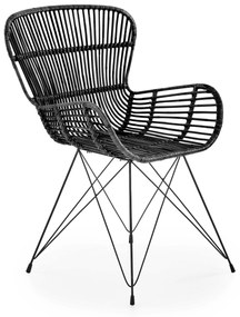Ratanová židle Kasie (černá). 1039573