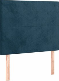Box spring postel s matrací tmavě modrá 90x190 cm samet 3129067