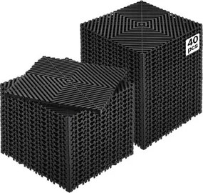 Drenážní rohož Drenážní podlahové dlaždice 30,5 × 30,5 cm Modulární zámková rohož