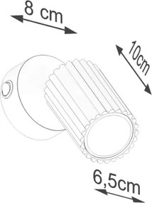 Nástěnné svítidlo SOLLUX KARBON černá GU10 1x10W bez žárovky SL.1579