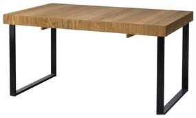 MAXIVA Jídelní stůl rozkládací - MOSAIC 40, 160/220x90, medový dub/matná černá